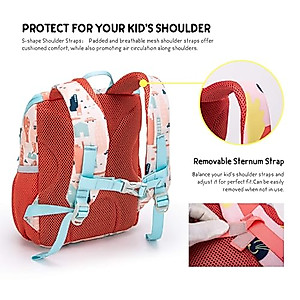 MOUNTAINTOP Toddler Backpack for Kids Boys Girls, Daycare Kindergarten Preschool Nursery Children Bag Removable Chest Strap