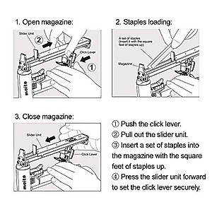 meite 7116B Upholstery Stapler -22 Gauge 3/8-Inch Crown or C Crown 1/4-Inch to 5/8-Inch Length Pneumatic Fine Wire Stapler