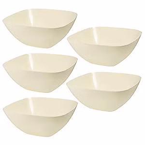 ARNO Serving Bowls Plastic Stackable Unbreakable Salad Cereal Soup Snack Fruit 36 OZ 4.5 cup (Set of 5) BPA Free