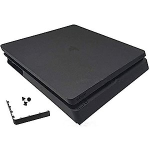 Ocity New Replacement Top Upper and Bottom Cover Full Housing Shell Case Cover for Sony Playstation 4 PS4 Slim Console Black