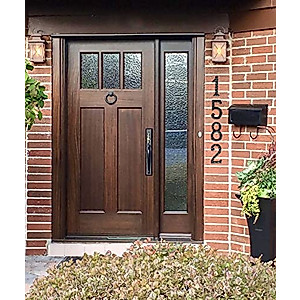 NACH House Numbers for Outside, 8 inch Black Address Numbers for House - Number 9 - Rustic Numbers for Outside with Mounting Hardware