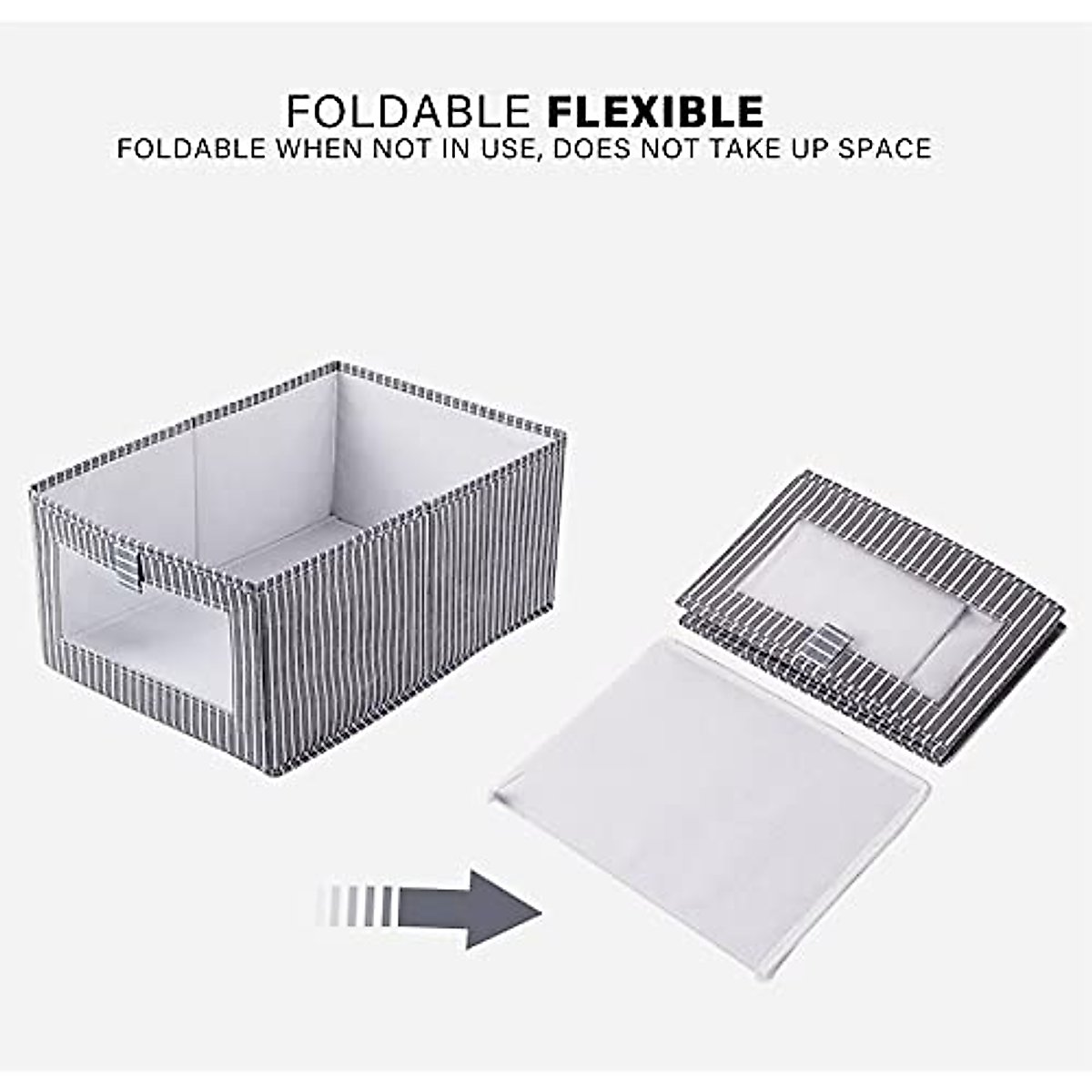 VincentLulu Storage Basket Bins Large foldable Closet Organizers Storage Box with Handles ，Cubes Organizer for Shelf （2-Pack）.
