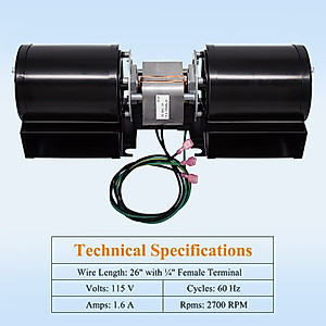 Criditpid Replacement 80P20003-R Convection Blower Fan for St Croix Afton Bay, Auburn, Hastings Pellet Stoves.