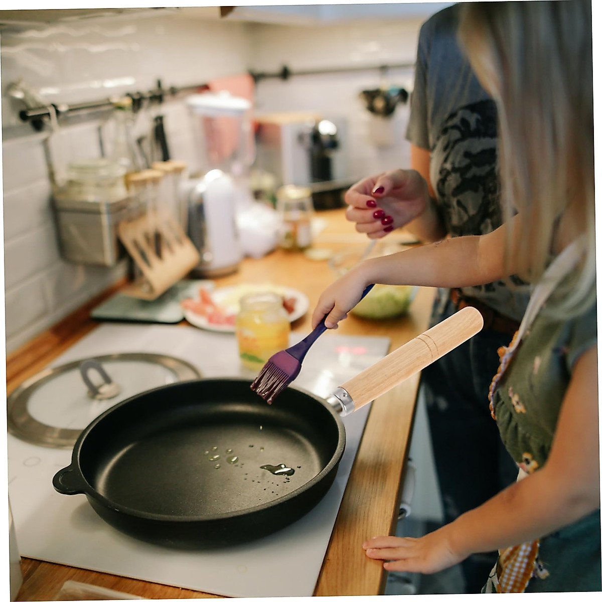 Yardenfun Saucepan Handle Stockpots Handle Cookware Handle Frying Pan Handle Wok Handle Replacement Pan Handle Pot Side Handle Fry Pot Grip Handle Pan Handles Wood Pot Handle Universal