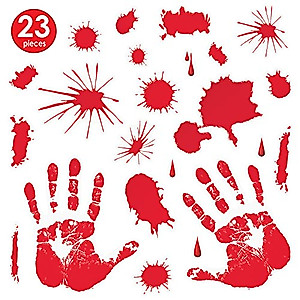 Beistle Bloody Handprint Clings, 12-Inch by 17-Inch Sheet