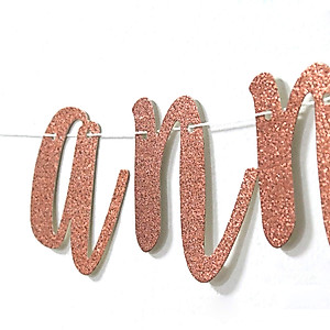 Rose Gold Bon Anniversaire Banner-Anniversaire Party Decorations Supllies-Birthday Party Sign Decors