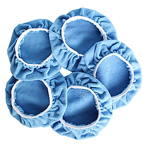 24 Packs Polishing Bonnet Pads - Including 12 Packs Microfiber Car Polishing Bonnet 4 Packs Waxing Bonnet 6 Packs Non-Woven Buffing pad and 2 Packs Cotton Bonnet for Car Polisher