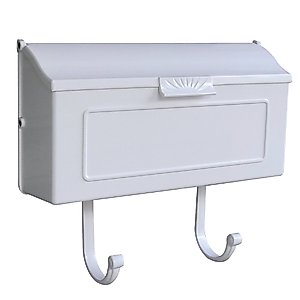 Special Lite Horizon Horizontal Wall Mount Mailbox - White Aluminum Mailbox for Wall Mount - SHH-1006-WH