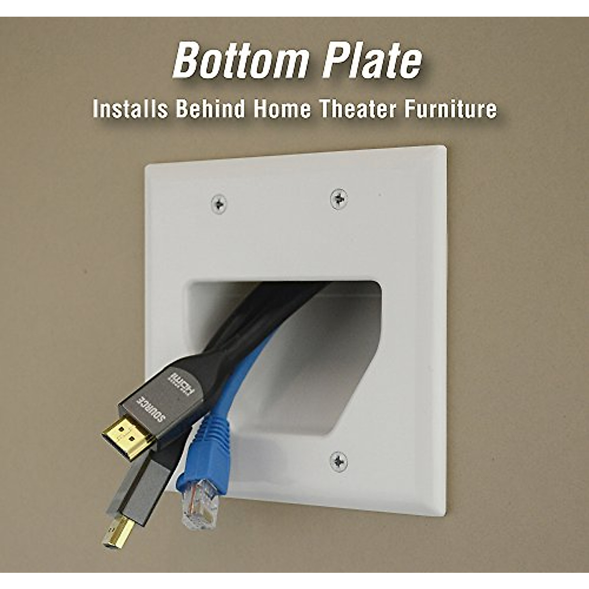 DataComm Electronics 50-3332-WH-KIT Flat Panel TV Cable Organizer Kit - White