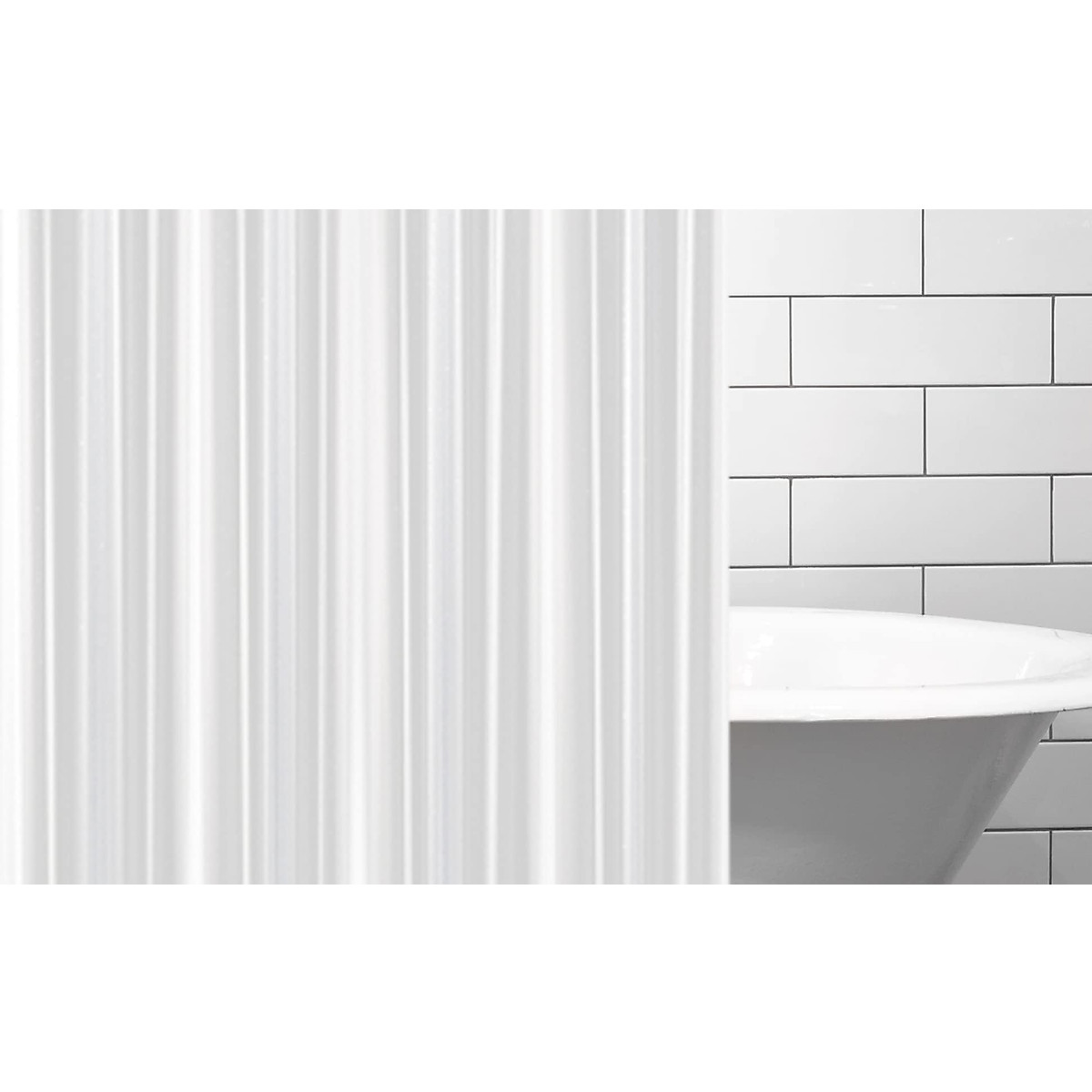 EHZNZIE Clear Shower Curtain Liner Light Weight PEVA, Shower Liner 72x72 Inches, Waterproof, No Chemical Smell with 12 Rust Proof Metal Grommets for Bathroom Shower Curtain