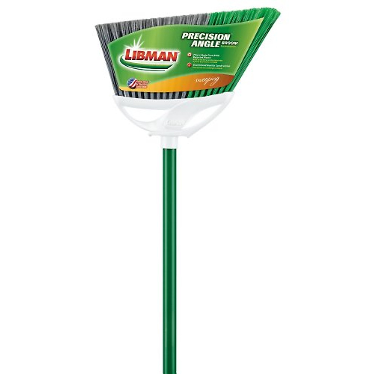 Libman 201 Precision Angle Broom with Recycled Broom Fibers