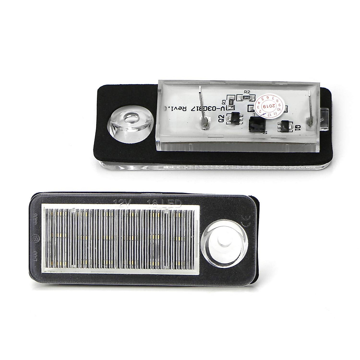 iJDMTOY OEM-Fit 3W Full LED License Plate Light Kit Compatible With Audi 1998-2005 A6 S6 RS6 Avant Wagon ONLY, Powered by 18-SMD Xenon White LED & Can-bus Error Free