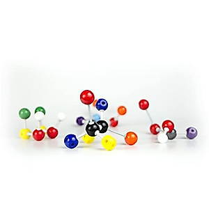 125-Piece Molecular Model Kit, Inorganic and Organic Chemistry Scientific Atom Molecular Models, Color-Coded Chemistry Set of Atoms and Molecules for Kids, STEM Set w/ Carrying Case - Atomic Architect