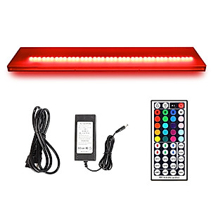 SWONVI Home Bar Lighting Wine Racks - 2 Ft LED Lighted Liquor Bottle Display Shelf Includes Remote Control