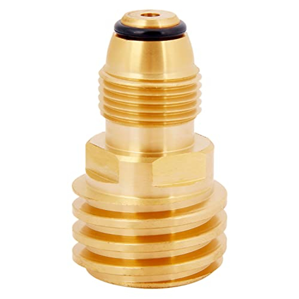 Uenede Brass Propane Tank Adapter Converts POL LP Tank Service Valve to QCC1/Type1 Hose or Regualtor Old to New Type Connection