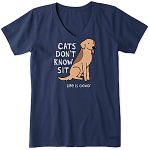 Life is good Womens Crusher, Darkest Blue, X-Small