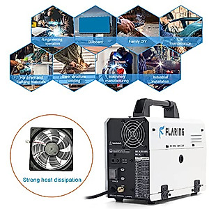 Welder FLARING MIG TIG Welder Welding Machine Stick Flux Core Aluminum Welders 110/220 Volts with Gas Multiprocess Portable