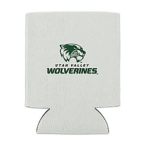 Utah Valley University Secondary Logo Can Cooler - Drink Sleeve Hugger Collapsible Insulator - Beverage Insulated Holder