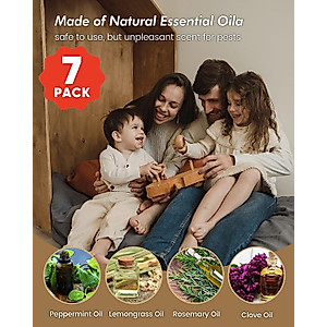 SEEKBIT Rodent Repellent, Peppermint Oil Repels Mice and Rats Squirrel and Other Rodents, Rat Repellent for Indoor Outdoor RV Home Closets Trucks Car Engines, Mouse Deterrent Keep Mice Out, 7 Pack