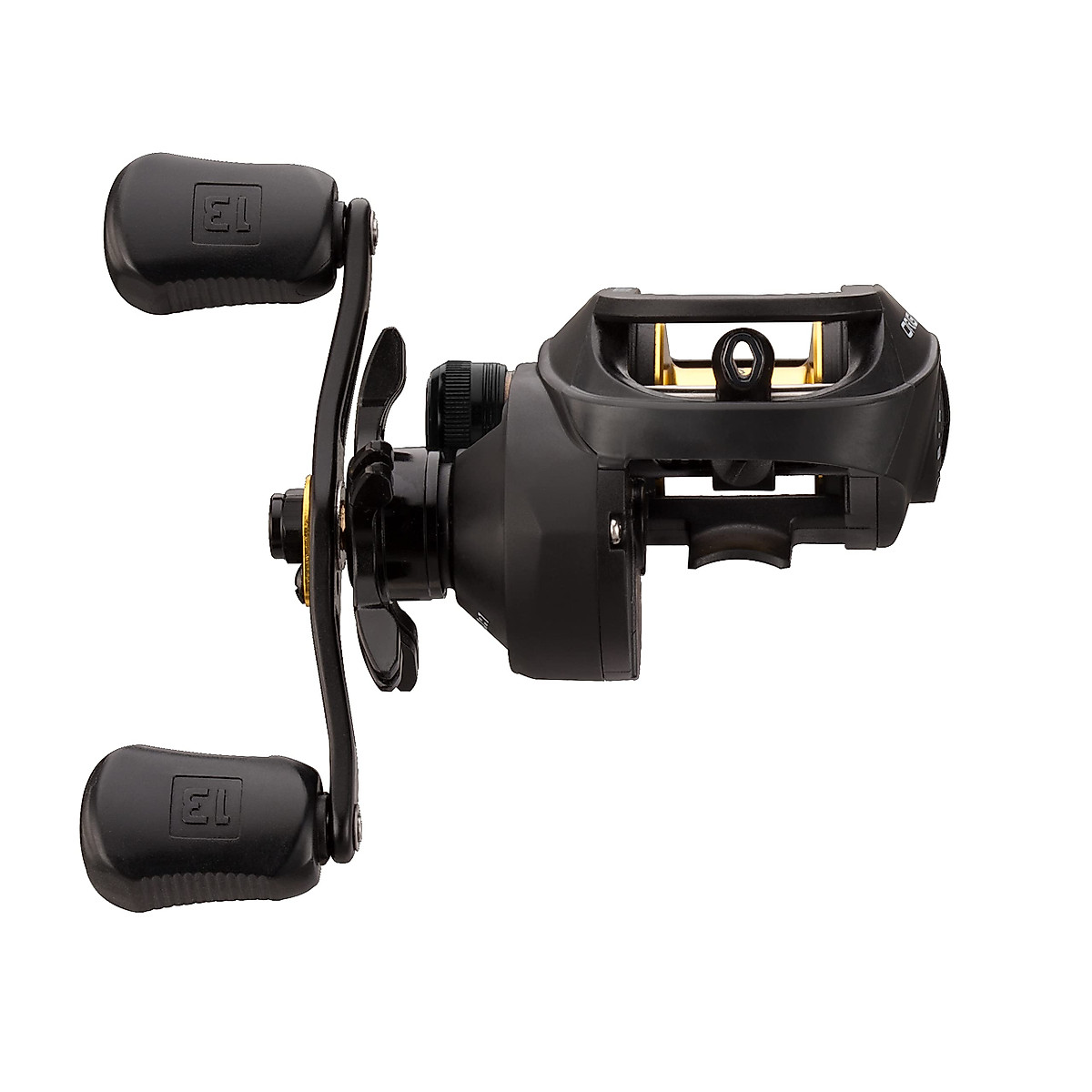 13 FISHING - Origin R1 Baitcast Reel - 8.1:1 Gear Ratio - Right Hand Retrieve (100 Size) (Fresh) - OR1-8.1-RH,Black/Gold