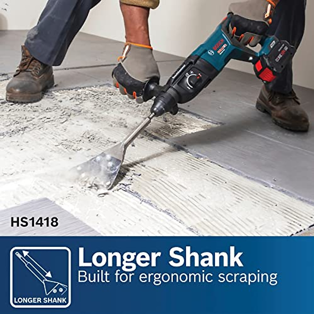 Bosch 5-Inch Alloy Steel Blade SDS-plus® Bulldog™ Floor Scraper