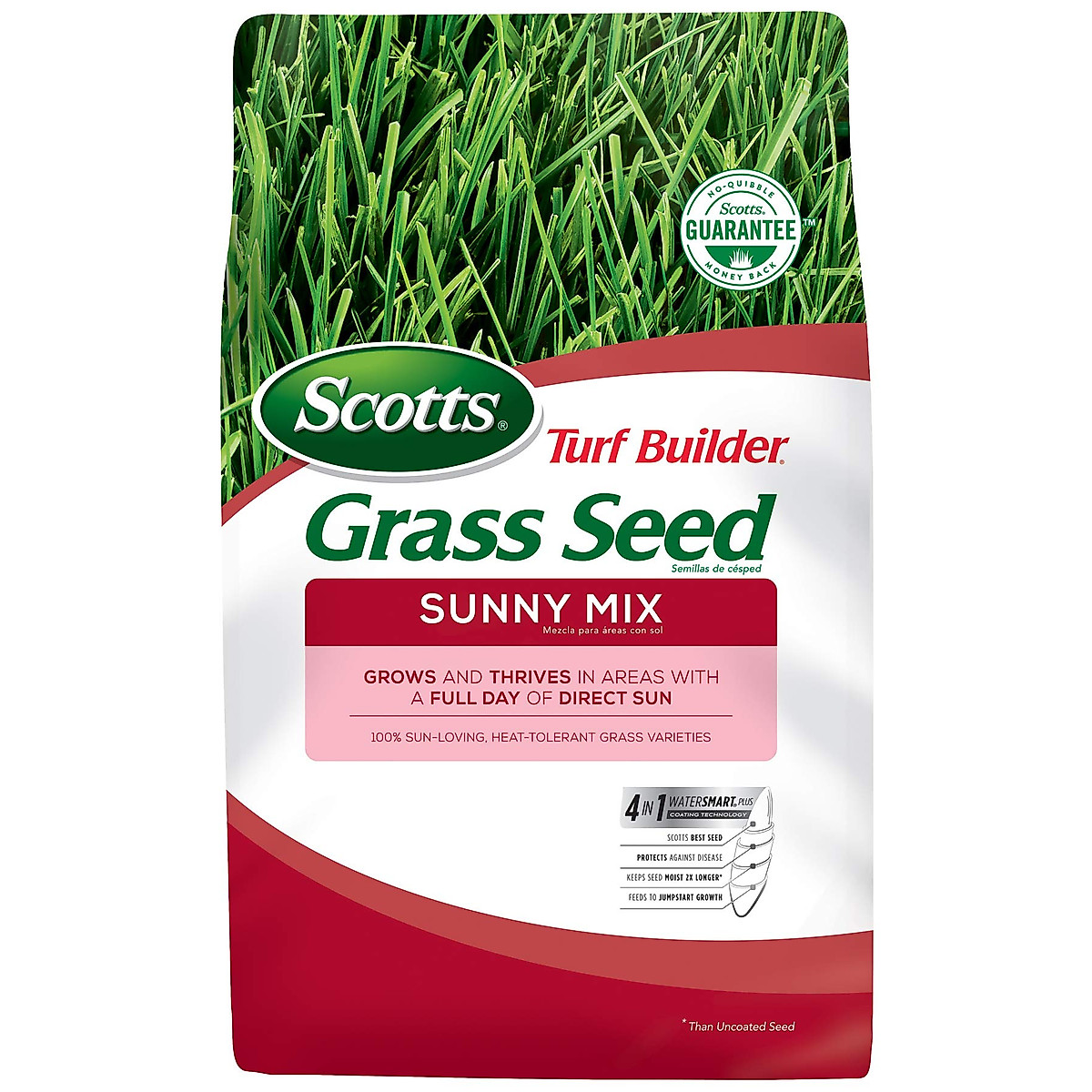 Scotts Turf Builder Grass Seed Sunny Mix, Grows and Thrives in Areas of Direct Sun, 3 lbs.