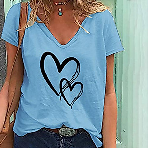 Loose Women's T-Shirt Fashion Short-Sleeved,Warehouse Purse,Warehouse Warehouse Deals,Customer Return pallets,Womens Sales Today Clearance,Clearance Womens Shirts,Clothing for Sale