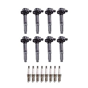 ENA Set of 8 Ignition Coil Pack and 8 Platinum Spark Plug 5.0 Compatible with Ford F150 Mustang V8 5.0L 2011 2012 2013 2014 2015 2016 Replacement for C1802 UF622 DG542 SP548
