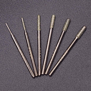 Wolfride 30Pcs Diamond Burr Set Diamond Drill Bit for Gemstone, Sea Shell, Glass, Ceramic, Metal