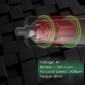 KITLUCK Electric Screwdriver, 4V Power Cordless Screwdriver Rechargeable Set with Li-ion Battery, 26 Magnetic Bits& Hex Chuck, Mini Electric Screw driver Kit