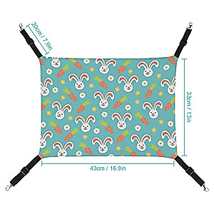 Bunny Love Carrot Pet Hammock Comfortable Adjustable Hanging Bed for Small Animals Dogs Cats Hamster
