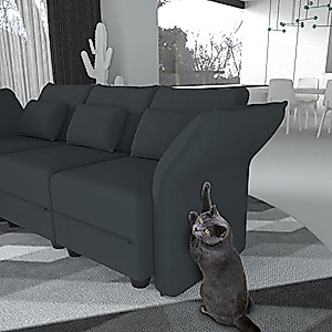 LLappuil Velvet Modular Sectional Loveseat Sofa with Storage, 63" Love Seat 2 Seater Couch Perfect for RV and Small Apartment Grey