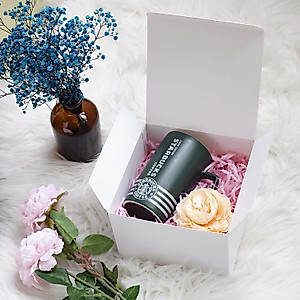 GEFTOL Gift Box 50 Pack 5 x 5 x 3.5 inches Fold Box Paper Gift Box Bridesmaids Proposal Box for Bridal Birthday Party Christmas（White）