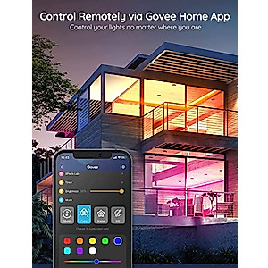 Govee WiFi LED Strip Lights, 32.8ft RGB Strip Lights Work with Alexa and Google Assistant, Smart App Control, 64 Scenes, Music Sync, DIY LED Lights for Bedroom, Kitchen, Party, Living Room, TV