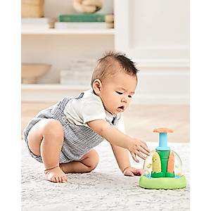 Skip Hop Press & Spin Baby Toy, Farmstand What's Poppin Corn Spinner