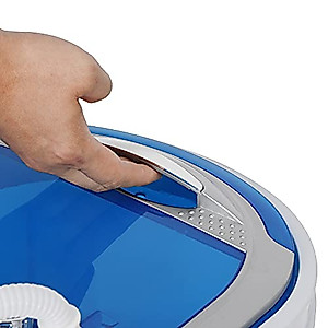 HomGarden 6.6lbs Capacity Mini Washing Machine for Compact Laundry, Portable Single Translucent Tub Washer with Timer Control and Spin Cycle Basket