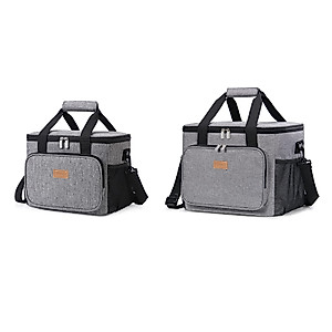Lifewit Large Lunch Bag Soft Cooler Bag Cooling Tote for Adult Men Women, 15L/24L, Grey
