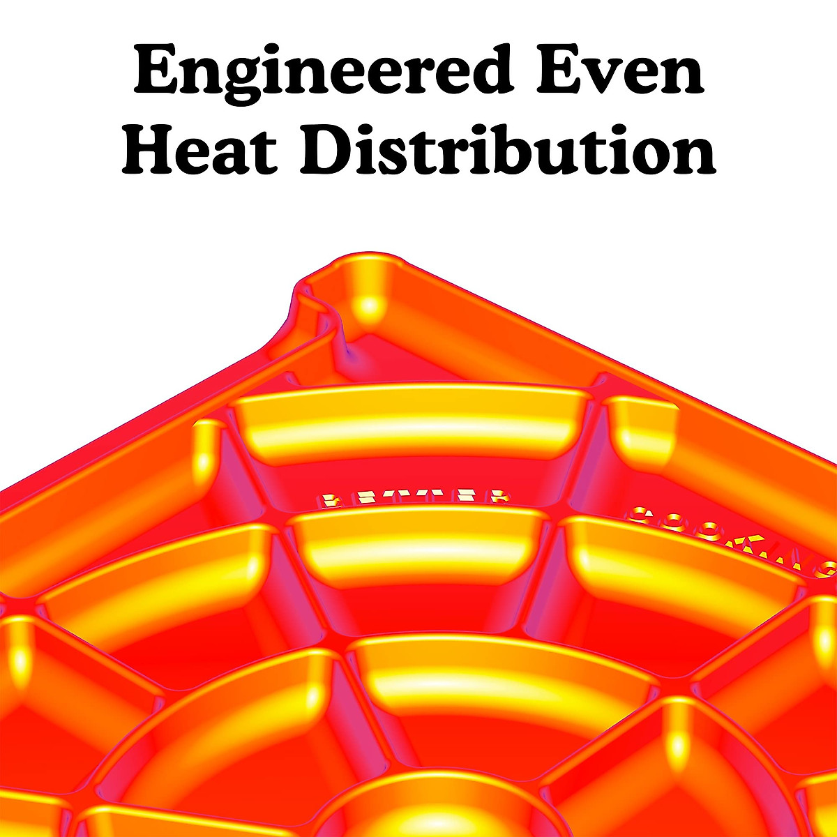 NerdChef Speed Steel - High Performance Pizza Baking Stone | Integrated Backstop & Handles | Heating Fins (13.5" x 14.5" x .90" Thick)