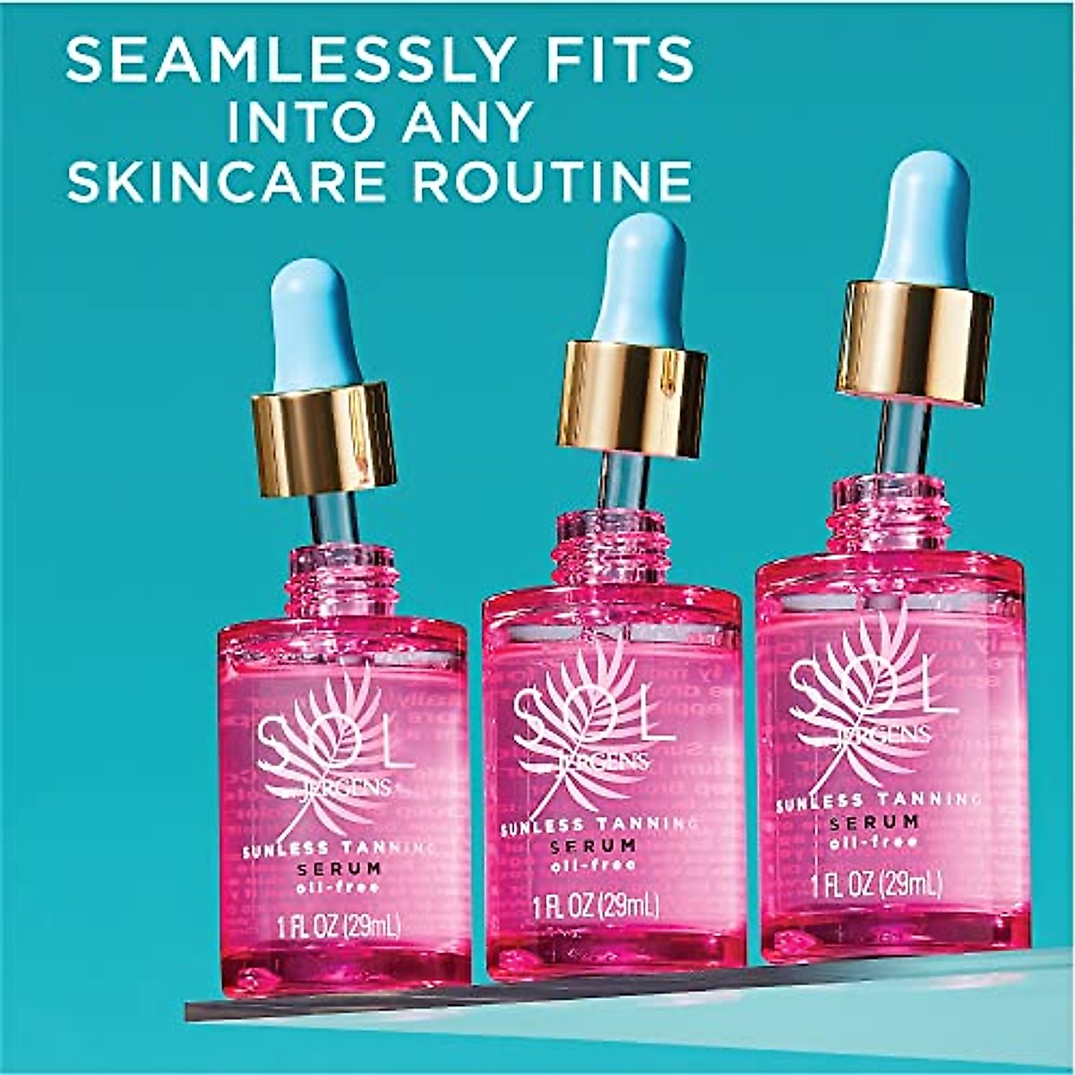 SOL by Jergens Deeper by the Drop Self Tanning Drops, Tanning Water, Add to Lotions, Serums, and Oils for Custom Tan, for Year-Round Glow, 1 Fluid Ounce
