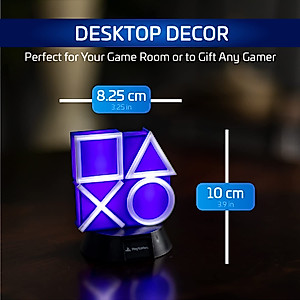 Paladone PlayStation 5 Icon Light Gaming Home Décor Merchandise Blue, PP7929PS