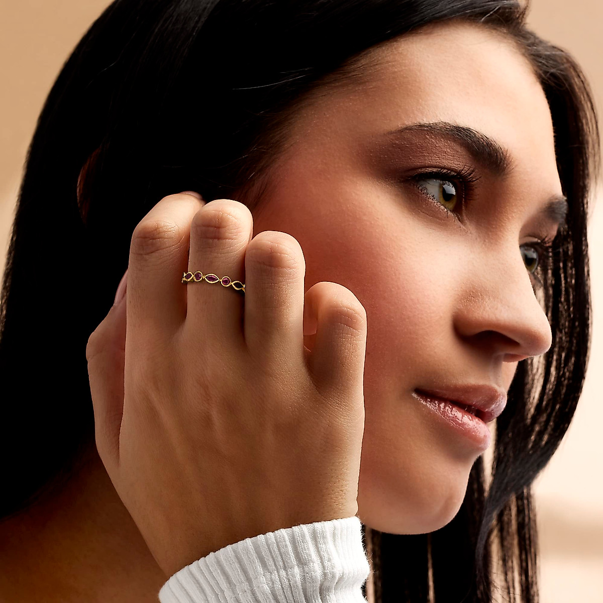 RS Pure by Ross-Simons 0.60 ct. t.w. Ruby Ring in 14kt Yellow Gold. Size 9