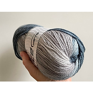 Magic Worsted Yarn - Grey, Slate, Blue Self-Striping Acrylic, Worsted Weight 202 Yards (185 Meters) 3.53 Ounces (100 Grams)
