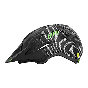 Giro Fixture II MIPS Mountain Bike Helmet for Men, Women, Kids, and Adults – Matte Black/White Ripple, Universal Youth (50-57cm)