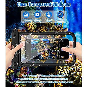 MoKo Large Waterproof Phone Pouch, 9.45 * 6.1 Inch Waterproof Phone Holder Dry Bag for iPhone 13/13 Pro Max/iPhone 12/12 Pro Max/11 Pro Max, X/Xr/Xs Max/SE 3, Black