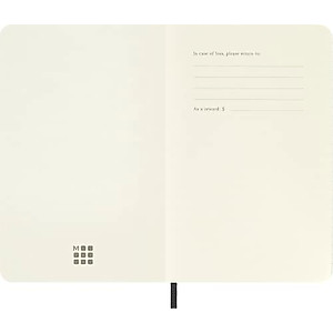 Moleskine Classic Notebook, Soft Cover, Pocket (3.5" x 5.5") Squared/Grid, Black, 192 Pages