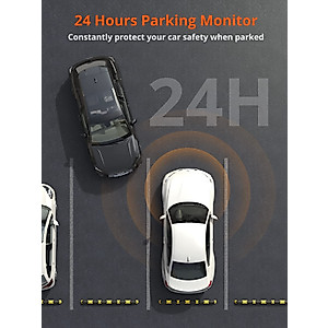 4K Dash Cam Front and Rear with WiFi - Kingslim D2 Pro 4K Front and 1080P Rear Dual Dash Cam for Cars, Dashboard Camera with Night Vision and Parking Monitor, Black, 256GB Supported[Upgraded Version]