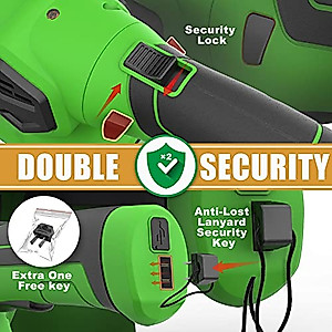 EVEAGE Cordless Grass Shears - Grass Trimmer - Electric Grass Clippers, 2 in 1 Light Duty Handheld Grass Shears Power Hedge Trimmers with Battery, Charger and Extra Safety Key