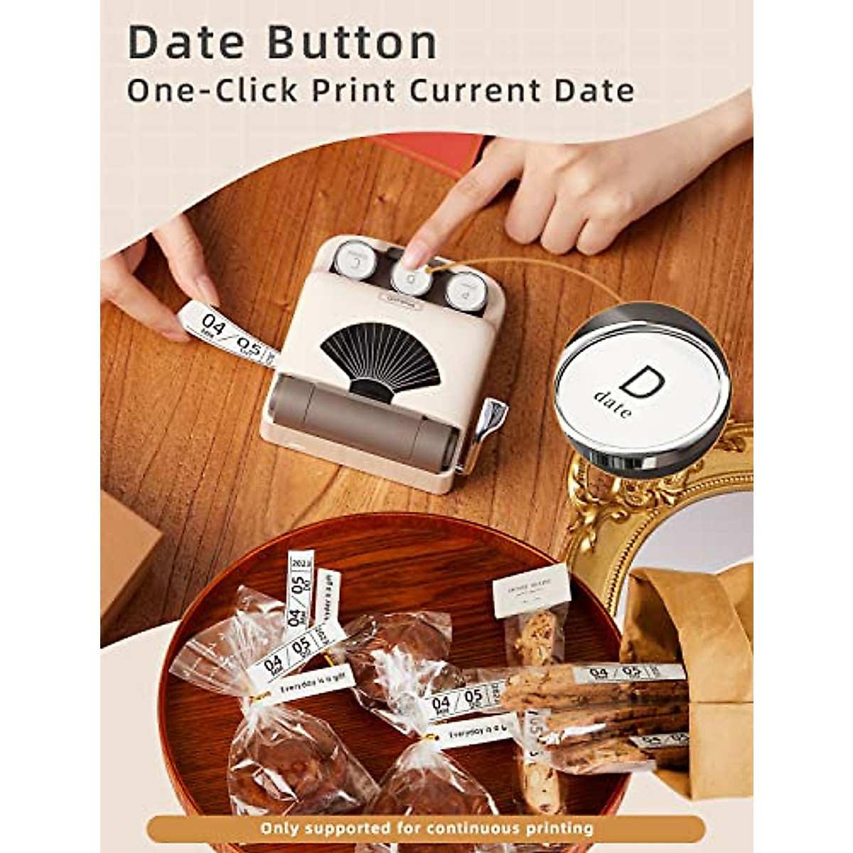 MakeID Label Maker HD(300dpi) - Personalized Smart Q1 Wireless Handheld Printer Compatible With iPhone & Android Phones - Portable Label Makers for Organizing Home & Office Supplies Printing Name Tags