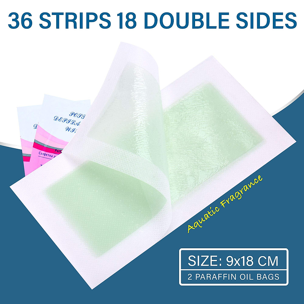 ANLOME Body Wax Strips for Face Legs Underarms Brazilian Bikini Women, Wax Hair Removal with 36 Strips