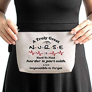 Hanamiya Na A Truly Great Nurse is Hard to Find-Makeup Bag, Nurse Gifts for Women, Christmas Gifts for Nurses - Nursing, Nurse Practitioner Gifts - Funny Nurse Appreciation Gifts